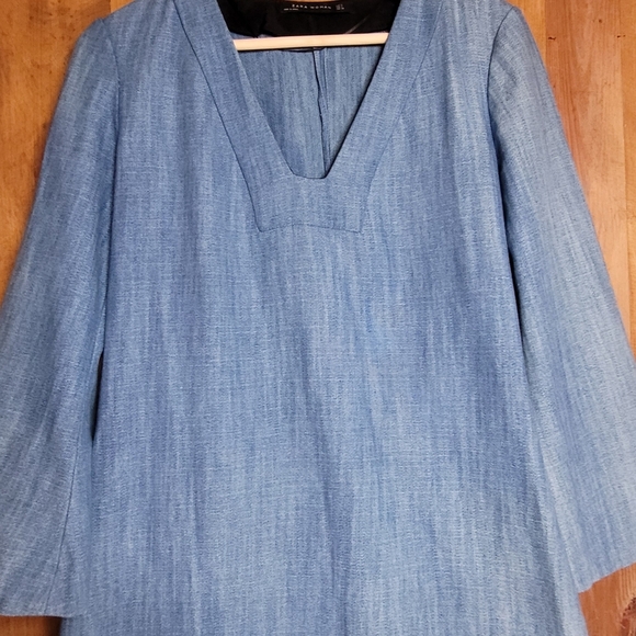 Zara | Dresses | Zara Denim Tunic Dress | Poshmark